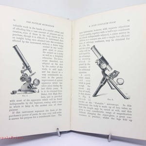 Microscope Book Illustrated Science Book Antique Nature Book 1910 ...