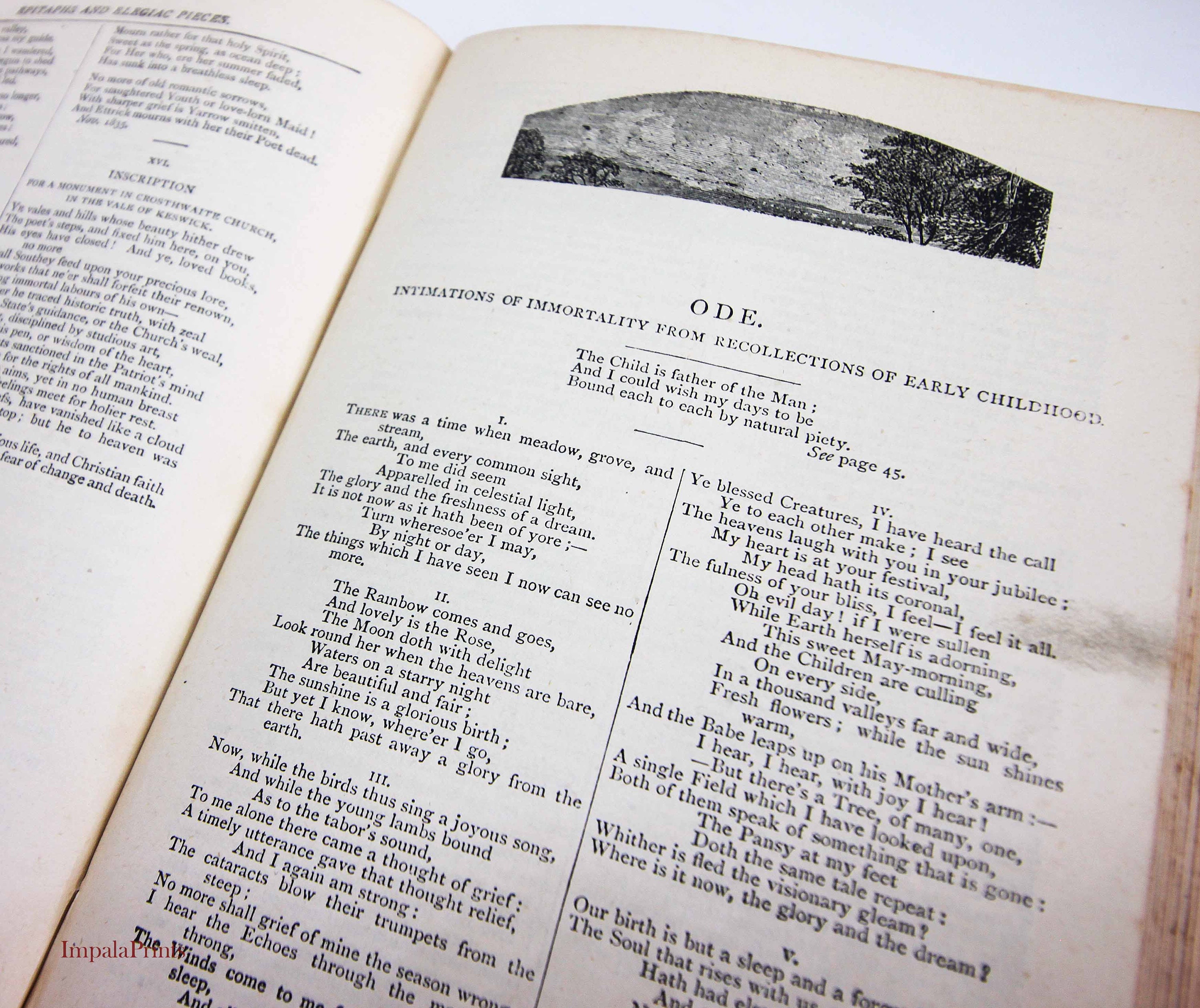Wordsworth Poetical Works Antique Red Hardback Gift Book 1900 Poems ...
