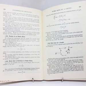 Mechanics Maths Book, 1940s Statics & Hydrostatics Mathematics Vintage ...