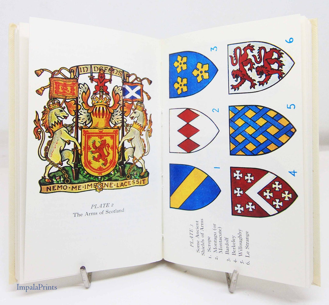 Heraldry Book, Illustrated Vintage Coat of Arms Book History Heraldic ...