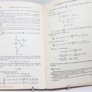 Mechanics Maths Book, 1940s Statics & Hydrostatics Mathematics Vintage ...