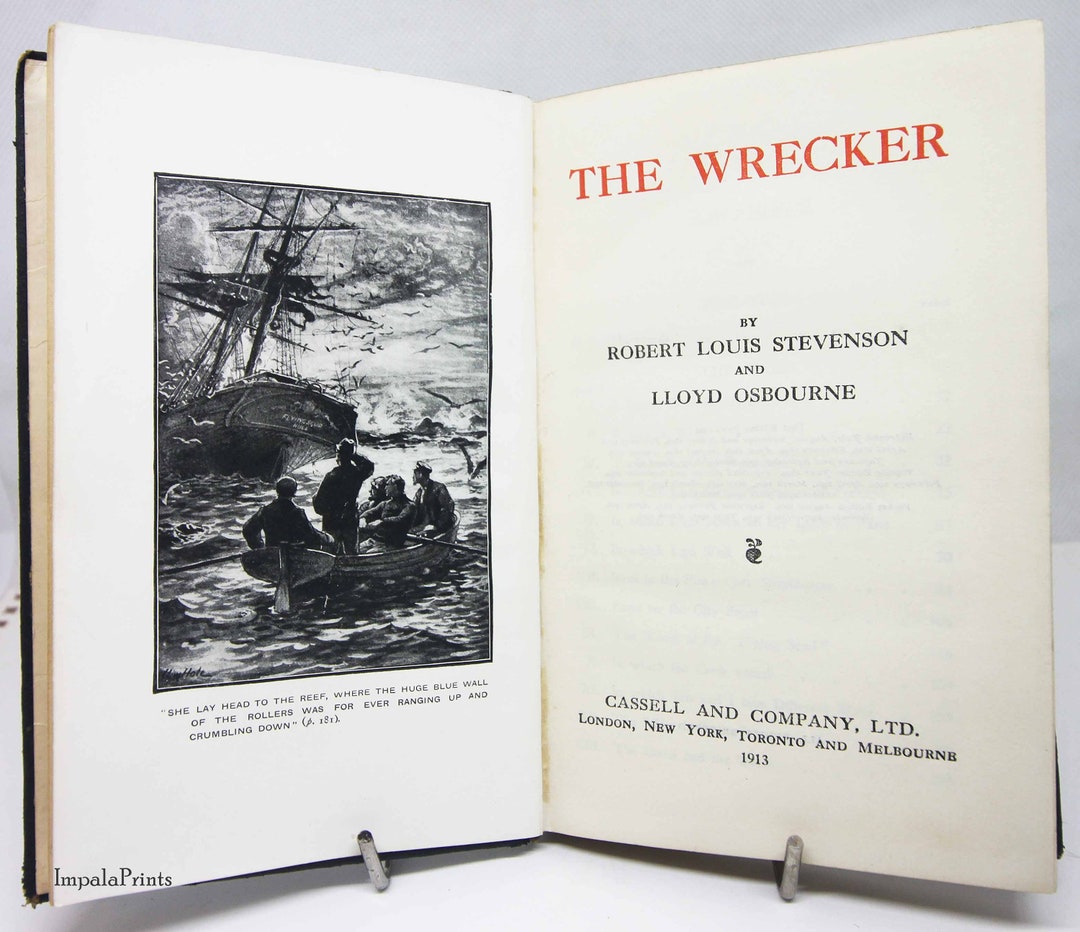 The Wrecker R.L. Stevenson Vintage 1913 Book Story Book Old Book ...