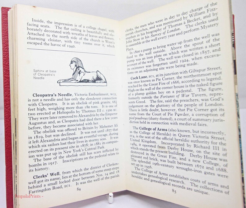 Vintage London Guide 1973 Illustrated Guidebook With Color Plates Retro ...