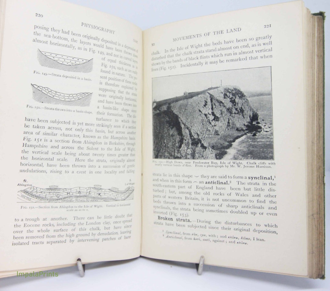 Illustrated Antique Geography Book 1920 Physiography Textbook ...