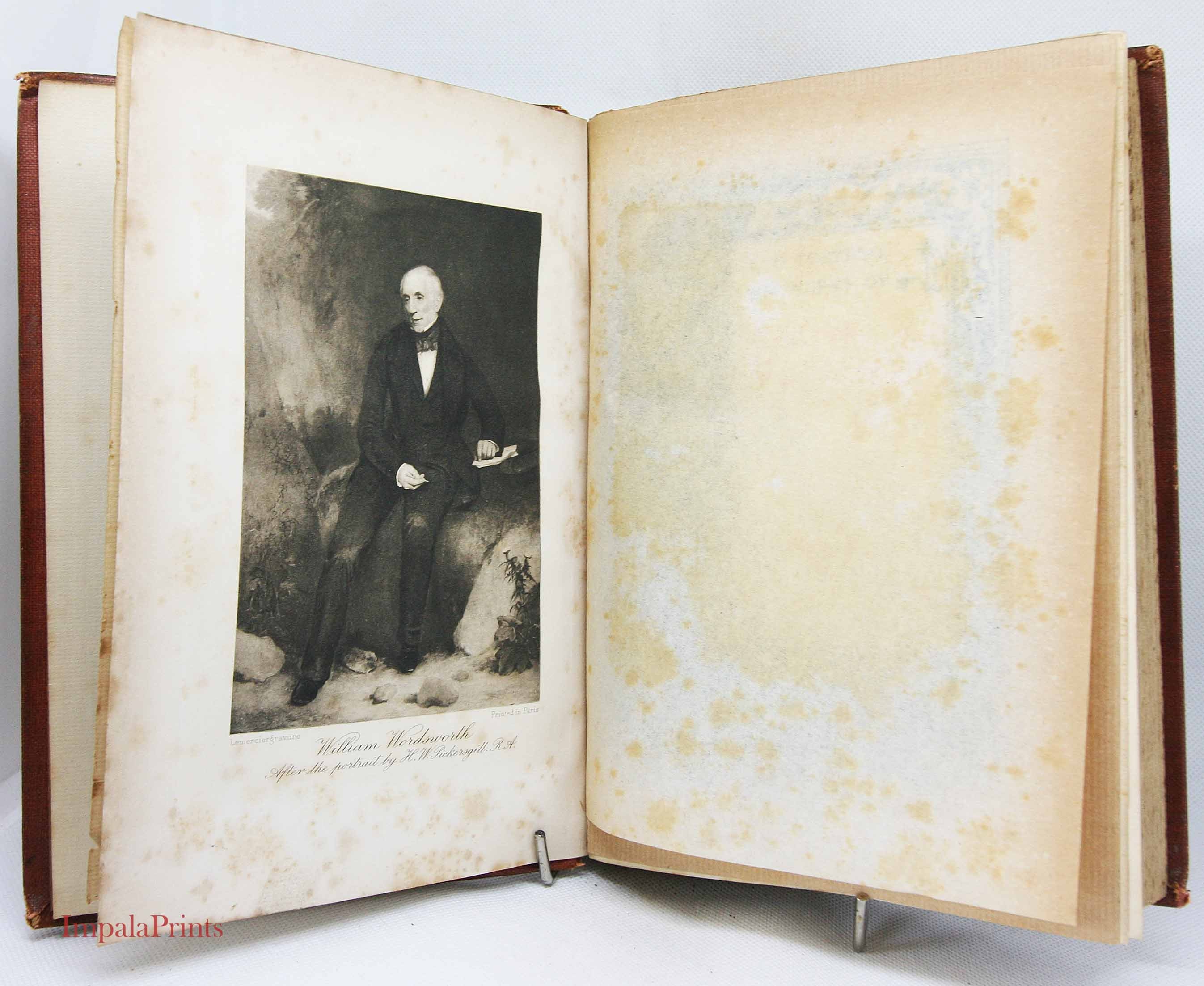 Wordsworth Poetical Works Antique Red Hardback Gift Book 1900 | Etsy