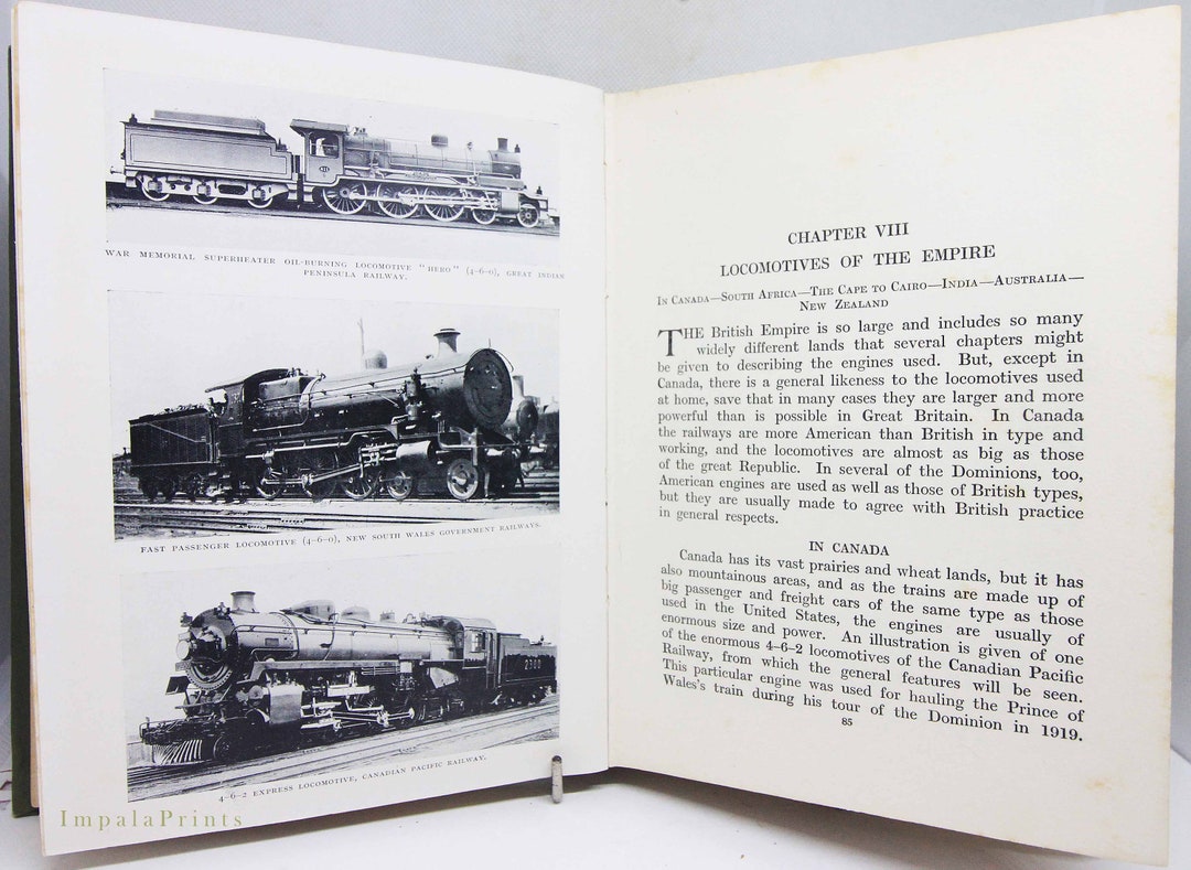 Railway Book 1923 Engineering Steam Train Book Vintage Books ...