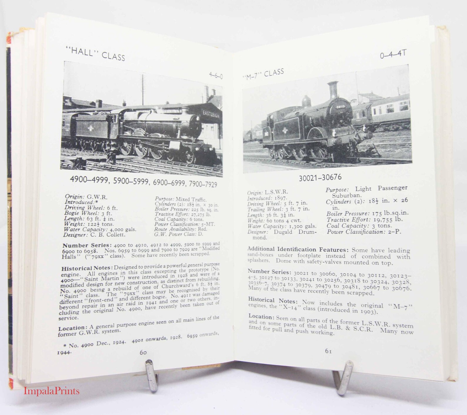 Locomotives of Britain 1963 Illustrated Colour Steam Trains Vintage ...