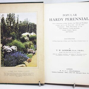 Popular Hardy Perennial Vintage Books Illustrated 1910s Old Book Famous ...