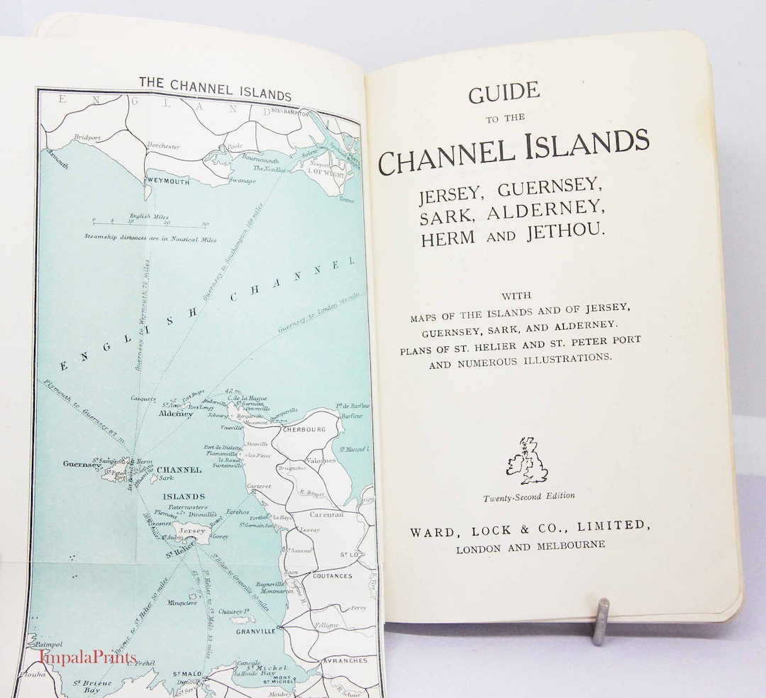 Channel Island 1940s Travel Guide Jersey Guernsey Alderney Illustrated ...