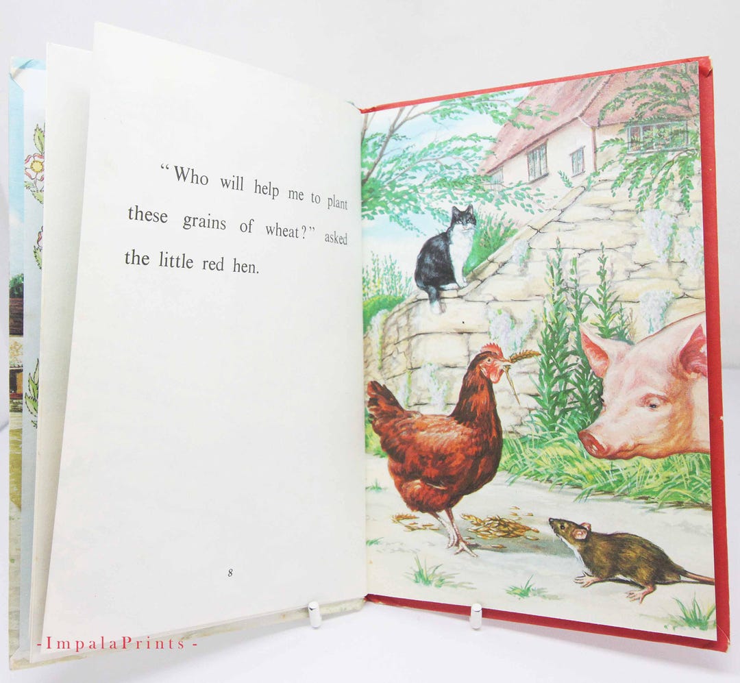 Little Red Hen 1960s Fairy Tale Book – Vintage Children’s Colour ...