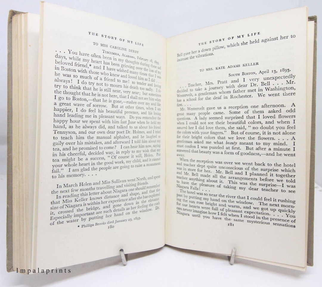 Helen Keller Biography History Book Vintage Famous Women Old Book 1940 ...