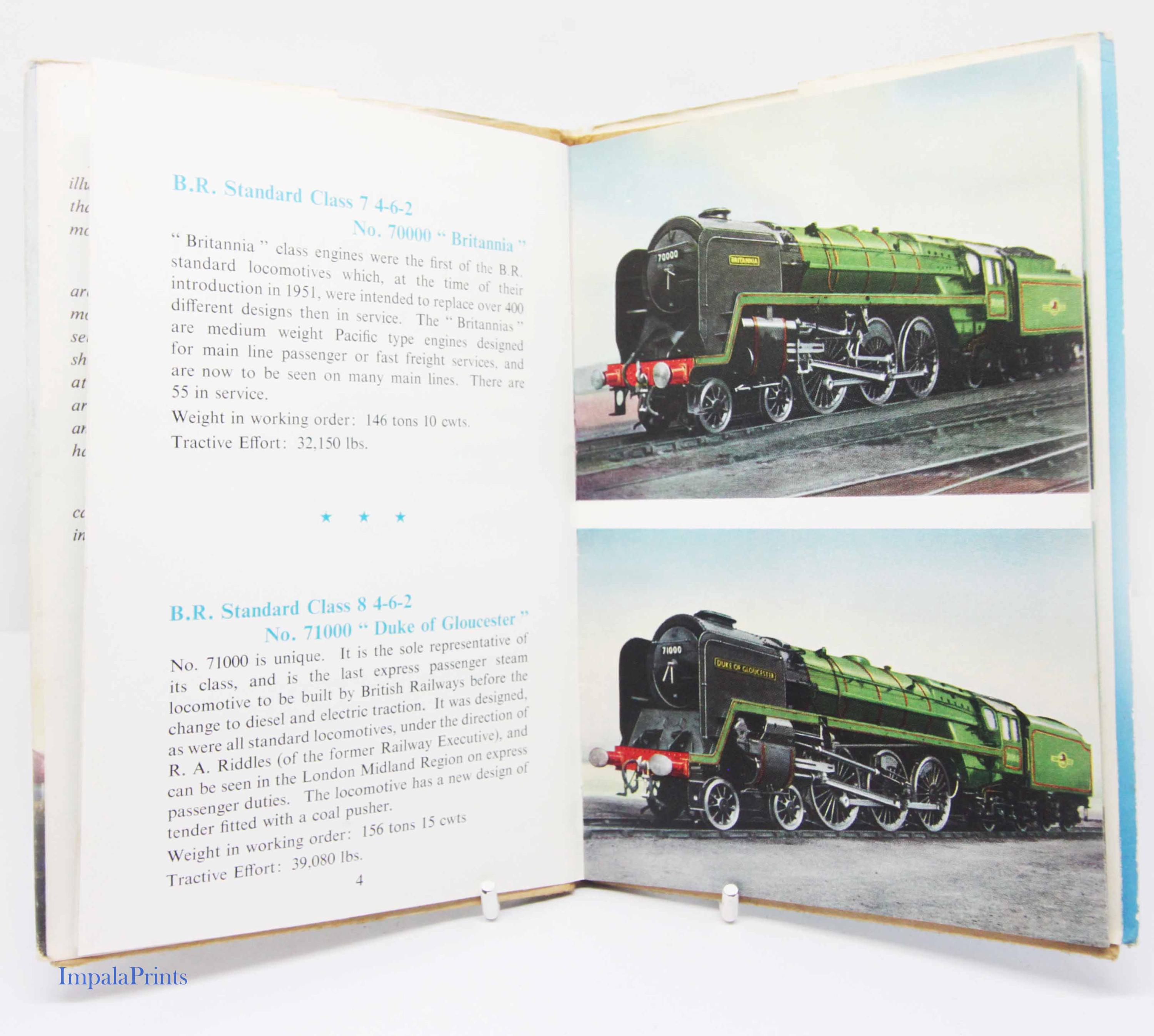 British Locomotives 1950s Colour Ladybird Train Book Colour Illustrated ...