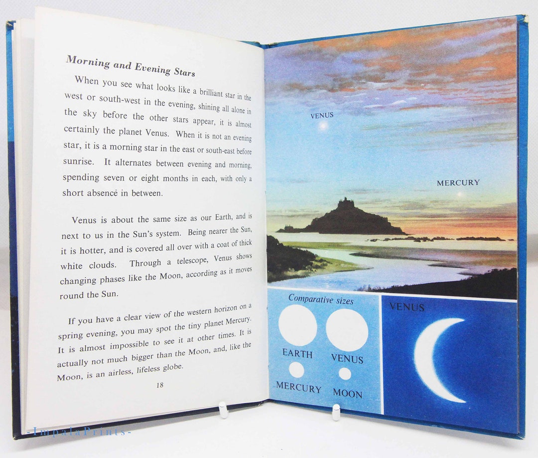 The Nights Sky 1965 Book, Astronomy Vintage Science Book Nights Sky ...