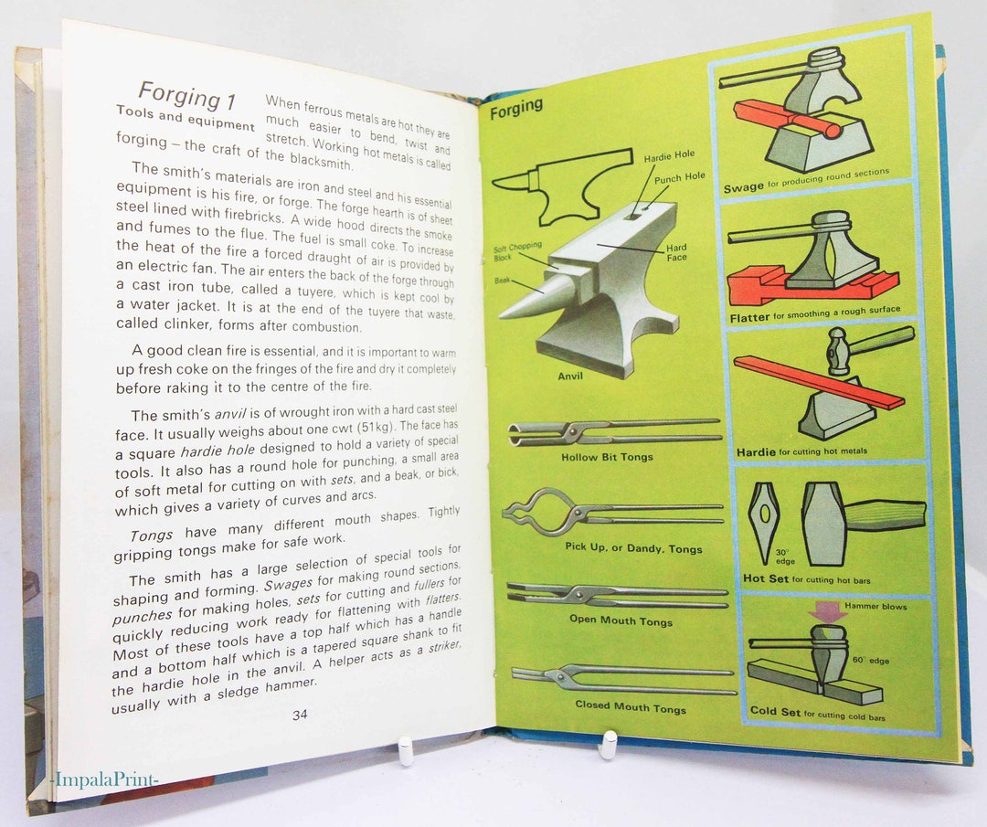 Craftsman Metal Working Book Ladybird DIY Guide Metalwork 1970s Vintage ...