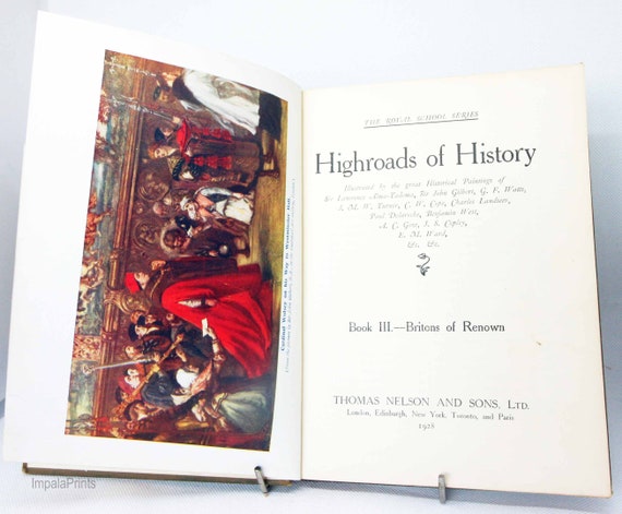 Vintage History Book 'highroads of History' 1920s | Etsy