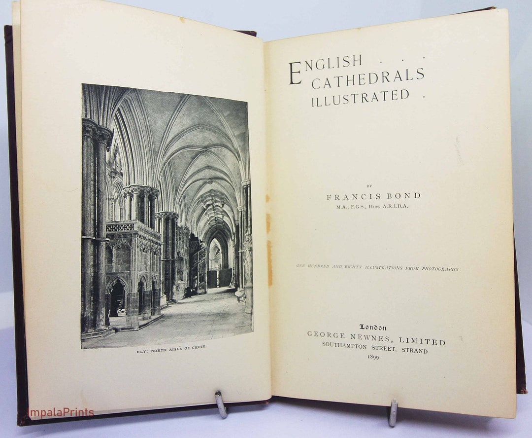 Cathedrals Vintage 1899 Architecture History Guide to Historic Building ...