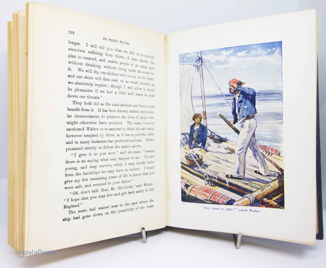 Antique Illustrated Story Book the South Sea Whaler Vintage Hardback ...