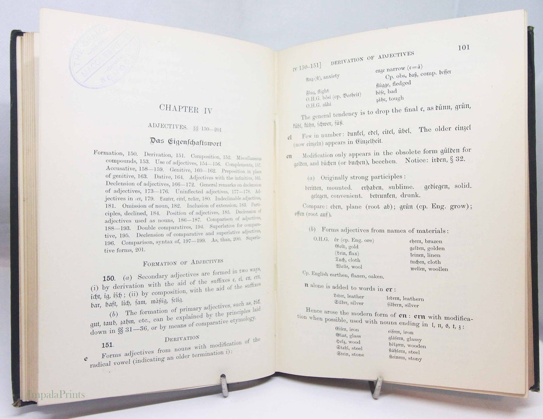 Vintage Textbook German Grammar 1906 School Textbook English School ...
