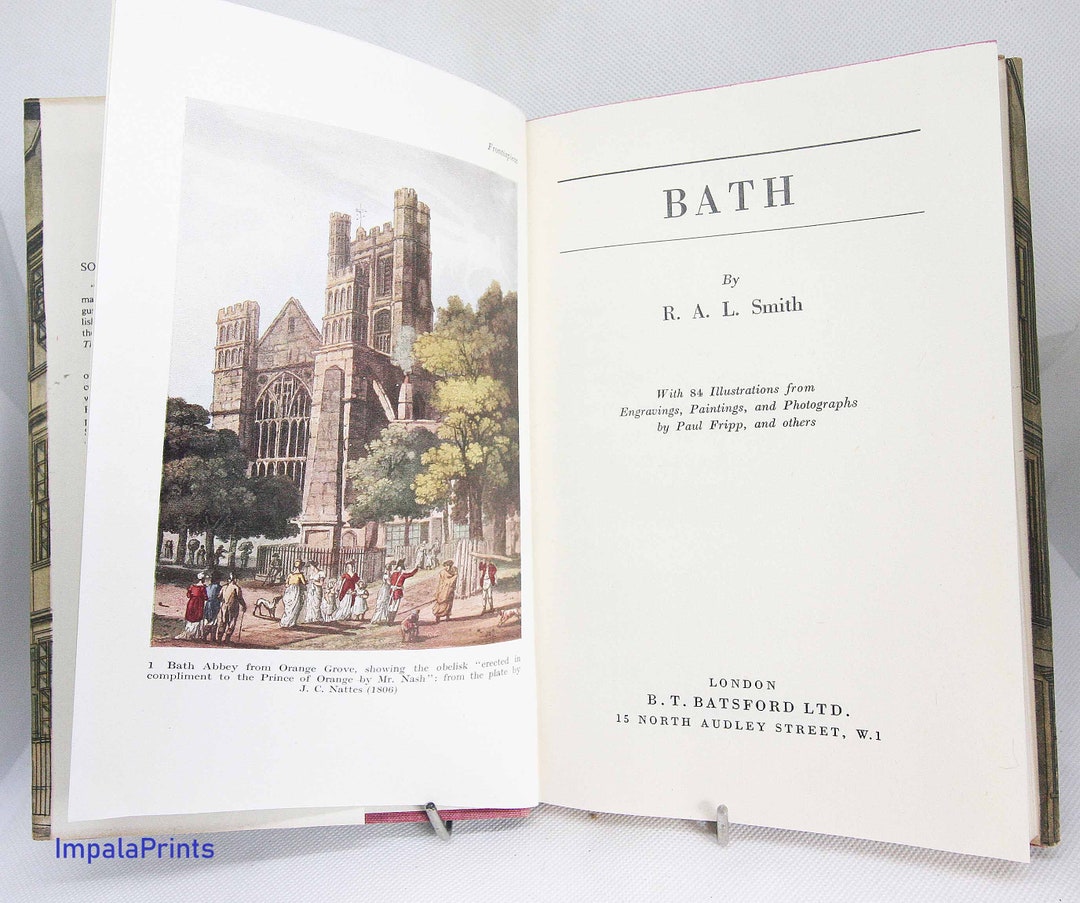 Bath City Guide Illustrated 1945 Vintage Picture Book Art Nature ...