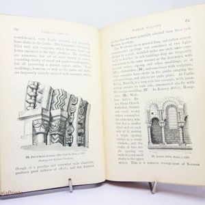 Gothic Architecture Building Antique 1902 Vintage Old Book Handbook ...