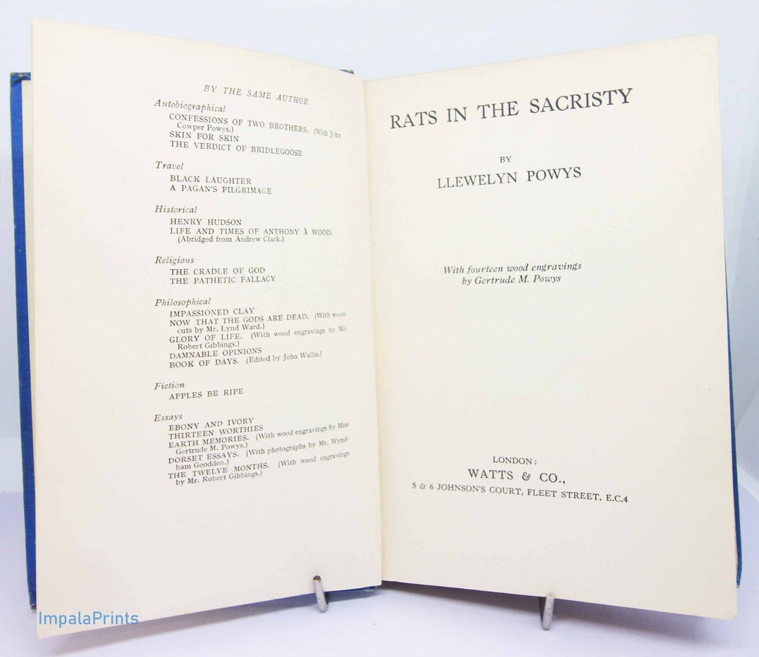Rats in the Sacristy 1937 Philosophy Psychology, Philosophy Vintage ...