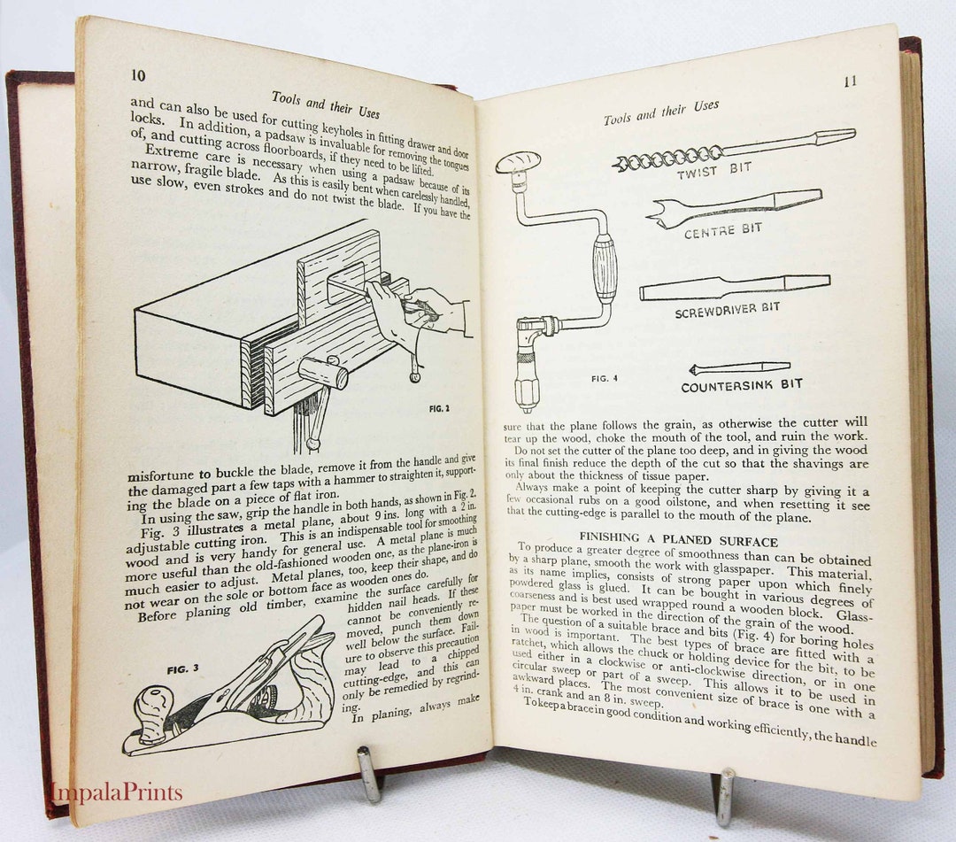 Practical Handicrafts Guide Vintage Home DIY Workshop Illustrated Gift ...