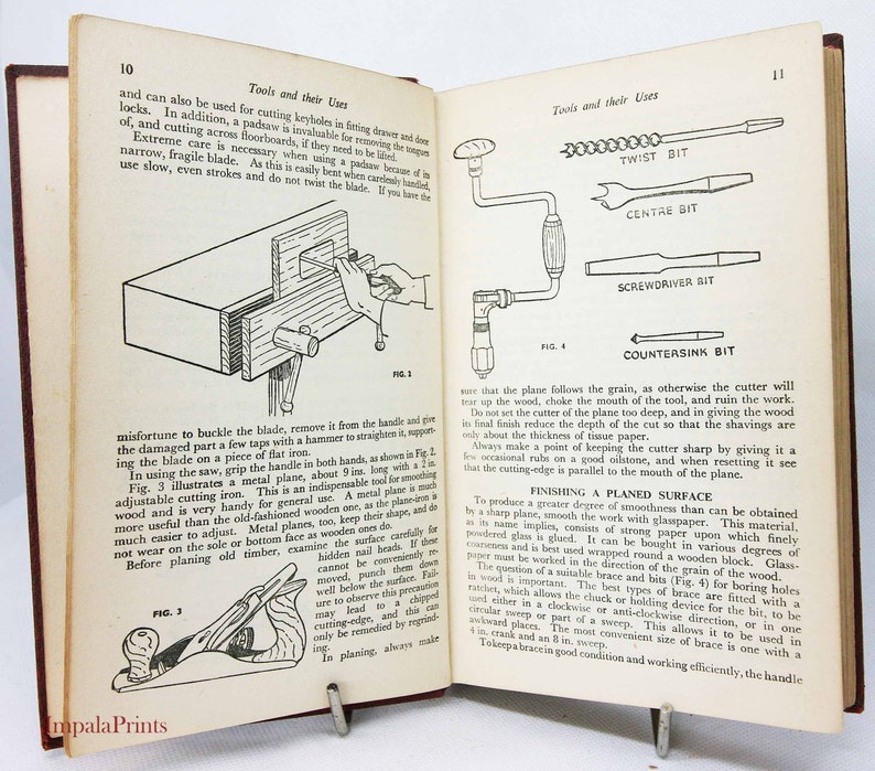 Practical Handicrafts Guide Vintage Home DIY Workshop Illustrated Gift ...