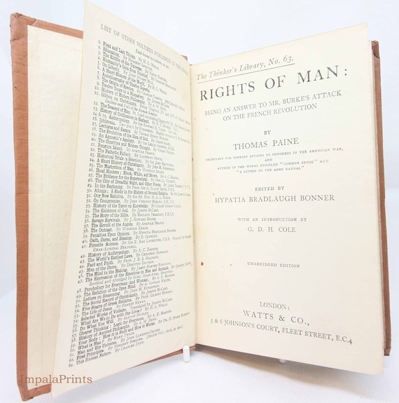 Rights Of Man Thomas Paine