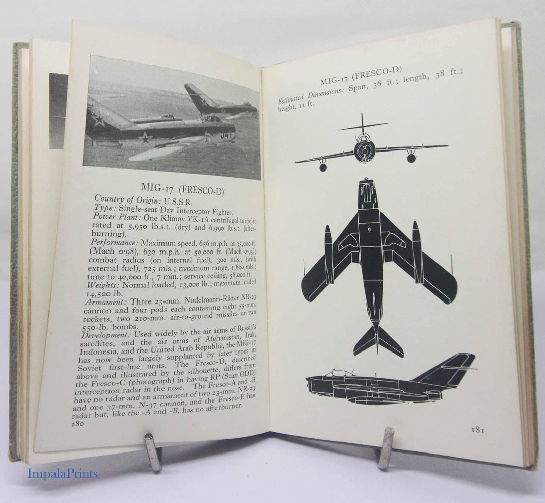 Aircraft Guide Aviation Spotter Book 1961 Military & Civil Aviation ...