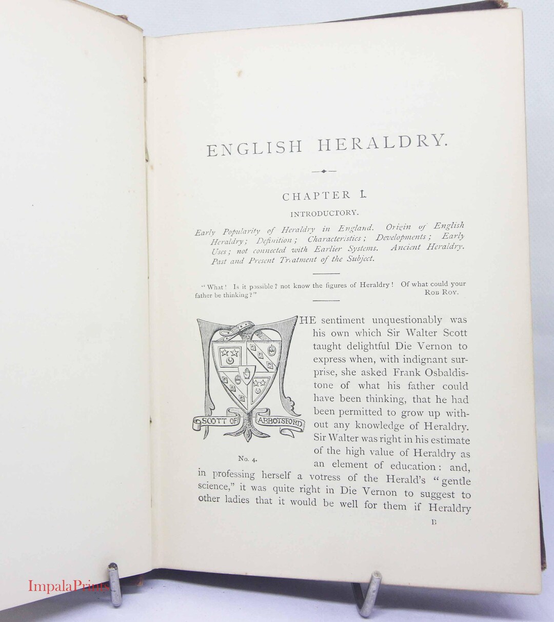 English Heraldry Book, Antique 1889 Book Illustrated Vintage Coat of ...