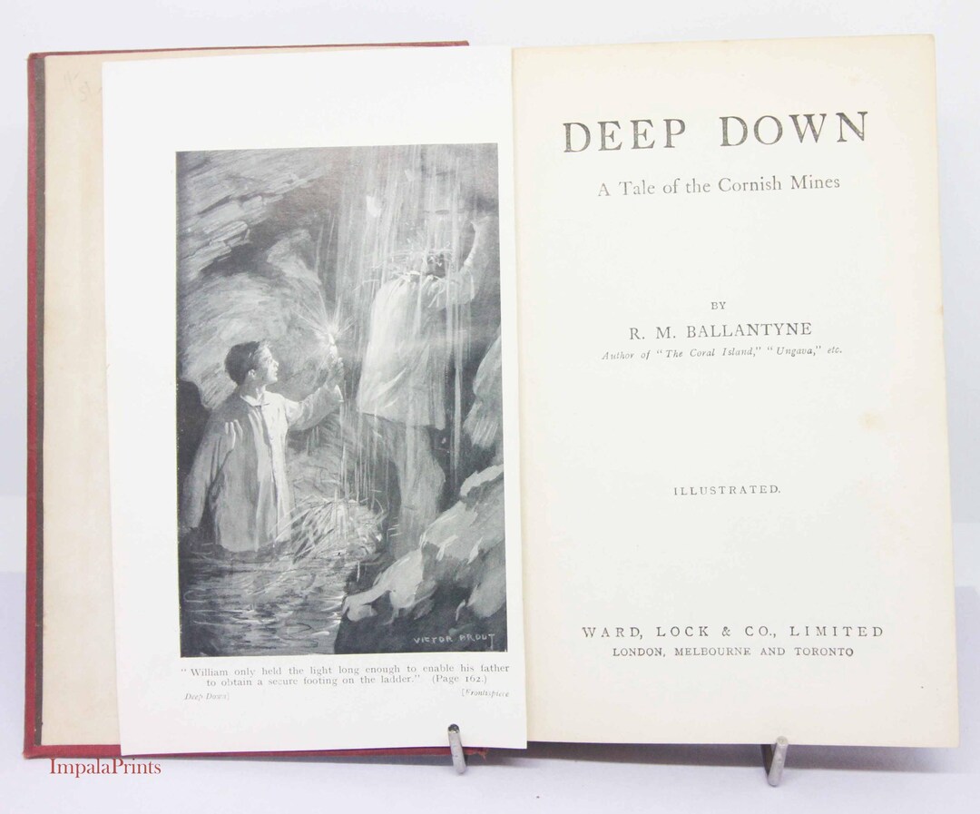 Tale of the Cornish Mines Antique Illustrated Childrens Book Cornwall ...