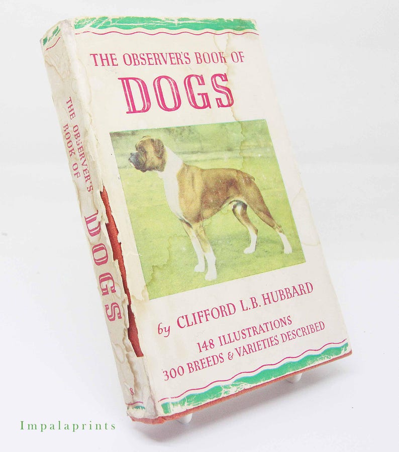 Dog Book Guide Breeds 1960s Illustrated Picture Uk Collectable Vintage ...