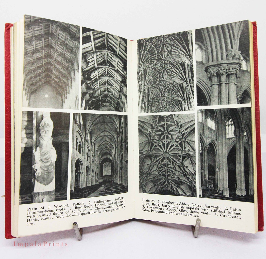 Old English Churches Architecture History Book Illustrated Vintage ...