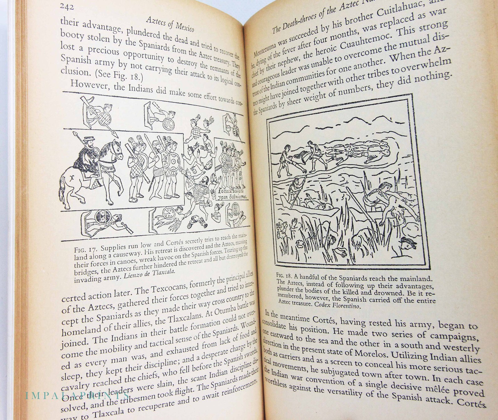 Aztec History Illustrated Archeology Hardback 1950s Exploration Travel ...