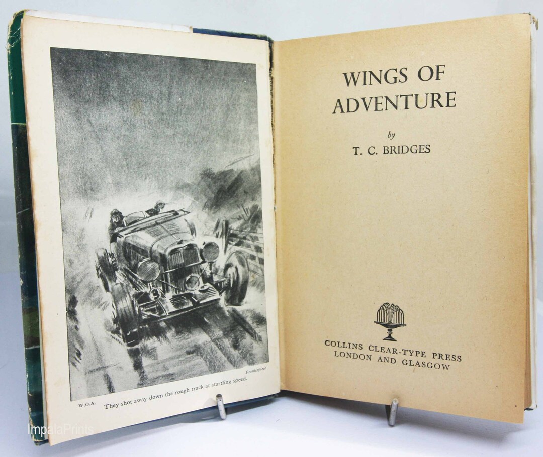 Wings of Adventure, Fiction Story Book 1951 Pilot Book Aviation Vintage ...