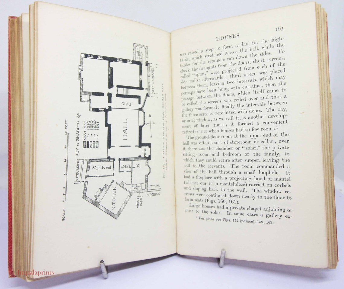 English Architecture in Britain 1918 Illustrated Antique Architect Book ...