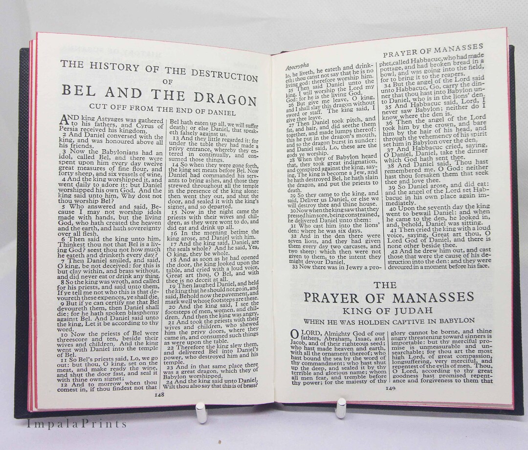 Apocrypha Christian Religious Book Old Book Vintage Unique Gifts ...