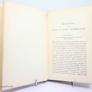 Gothic Architecture Building Antique 1902 Vintage Old Book Handbook ...