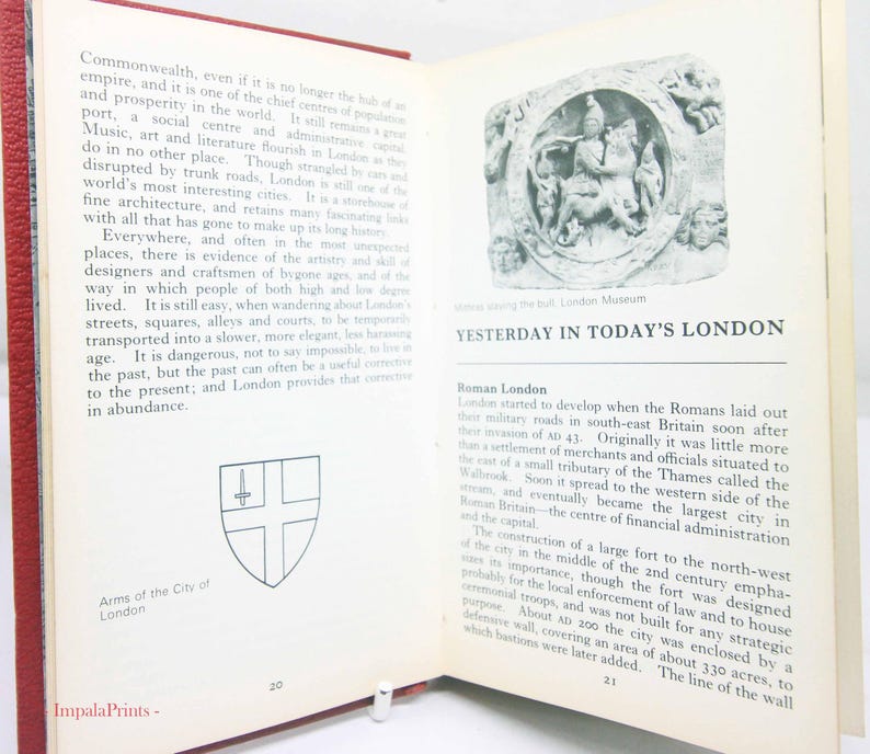 Vintage London Guide 1973 Illustrated Guidebook With Color Plates Retro ...