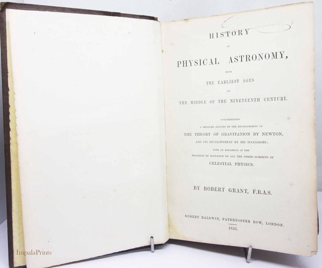Astronomy Book Antique 1800s A Classic Science History Book and Guide ...