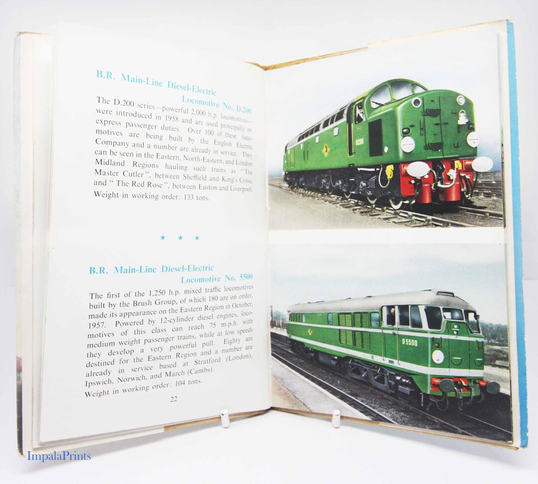 British Locomotives 1950s Colour Ladybird Train Book Colour Illustrated ...