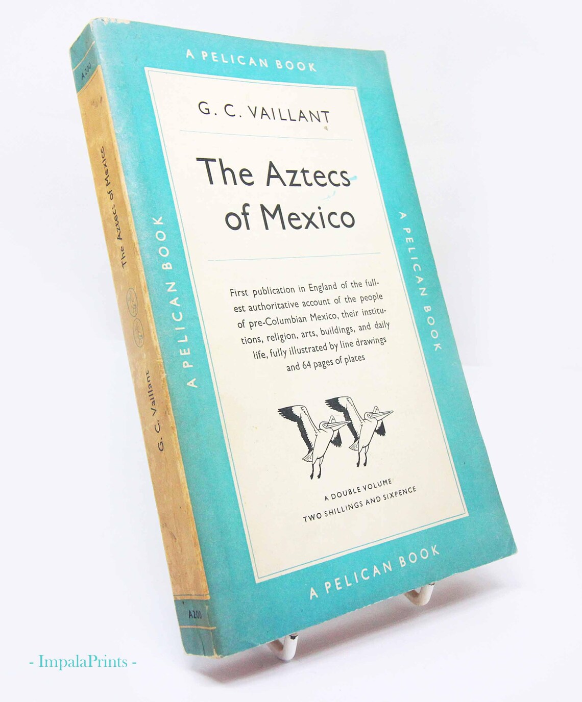 Aztec History Illustrated Archeology Hardback 1950s Exploration Travel ...
