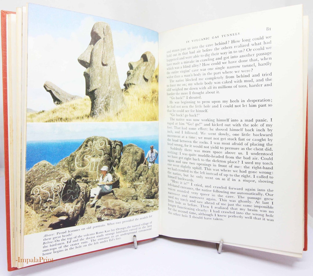 Easter Island History Expedition Archeology Travel Vintage Book ...