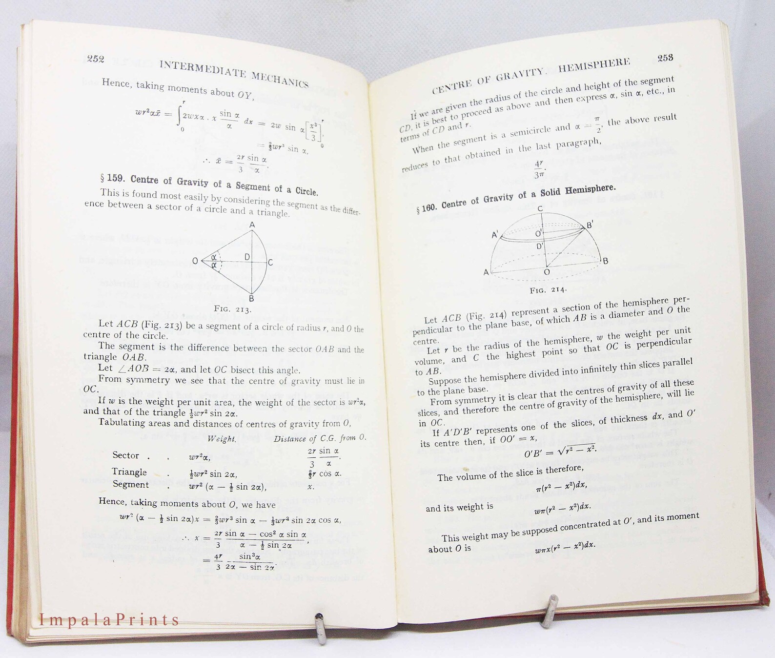 Mechanics Maths Book, 1940s Statics & Hydrostatics Mathematics Vintage ...