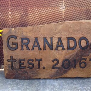 Custom Engraved Flagstone Rock Sign, Memorial, Headstone, Gravestone ...