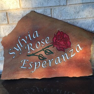 Custom Engraved Flagstone Rock Sign, Memorial, Headstone, Gravestone ...