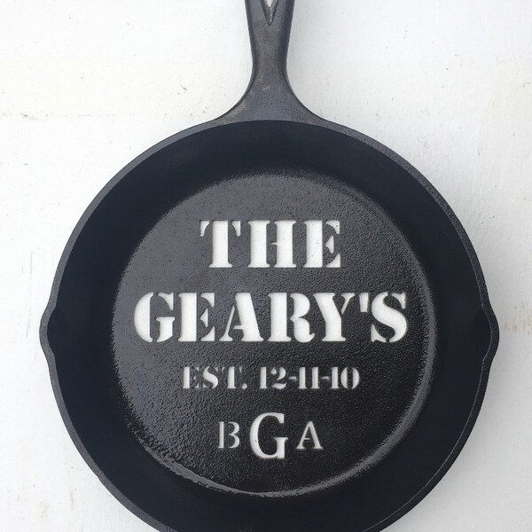 Cast Iron Skillet - Etsy