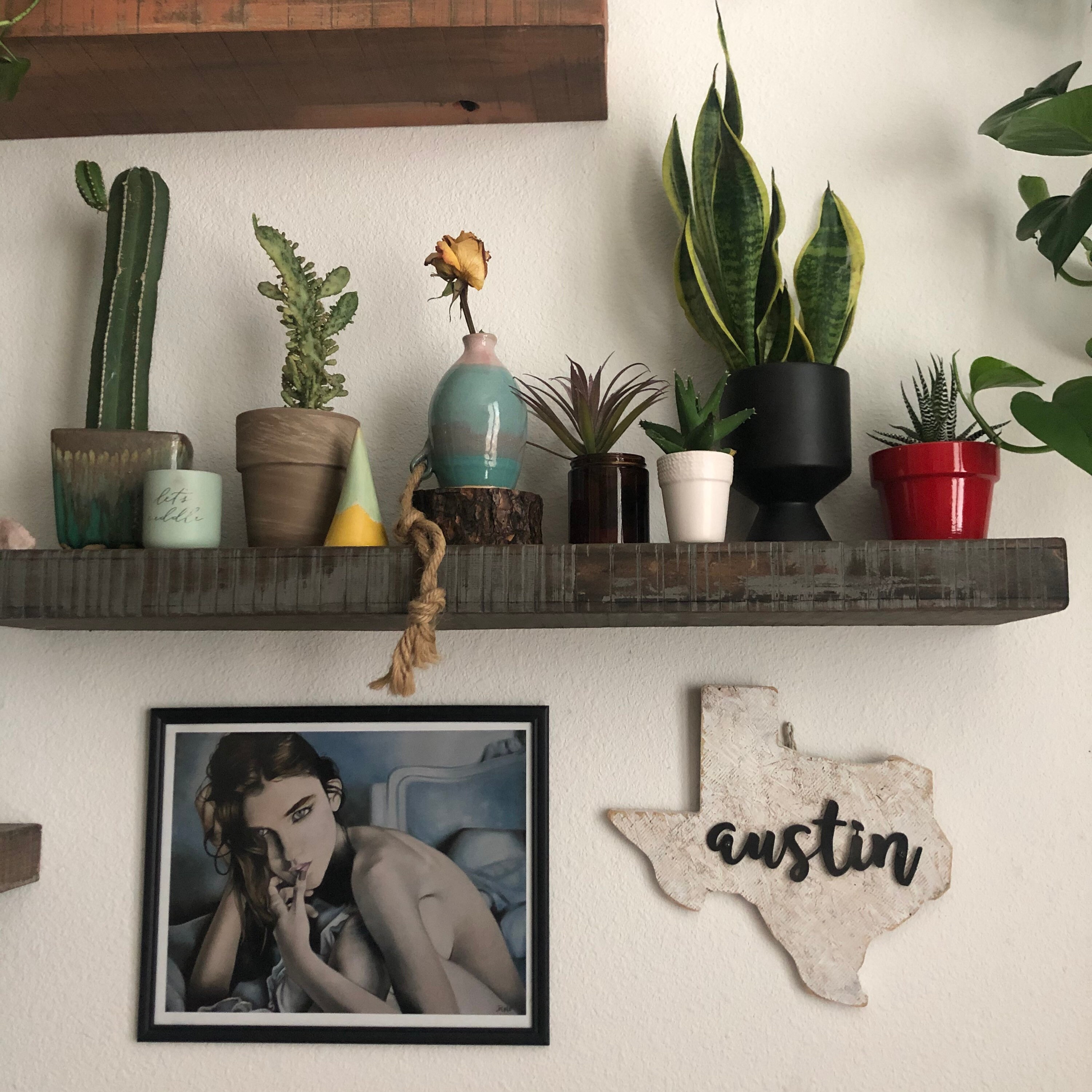 Austin Texas Distressed white rustic luxe Style Wood & Metal | Etsy