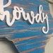 Howdy Texas Rustic Wood & Metal Sign - Etsy