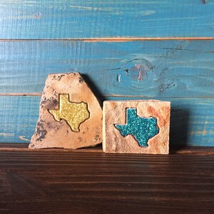 Tiny Texas Shape Engraved Flagstone, Stone, Succulent Garden, Ornament ...